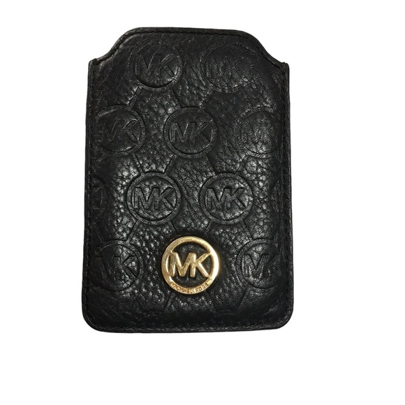 Michael Kors | Accessories | Michael Kors Mk Monogram Slip Pocket Black ...